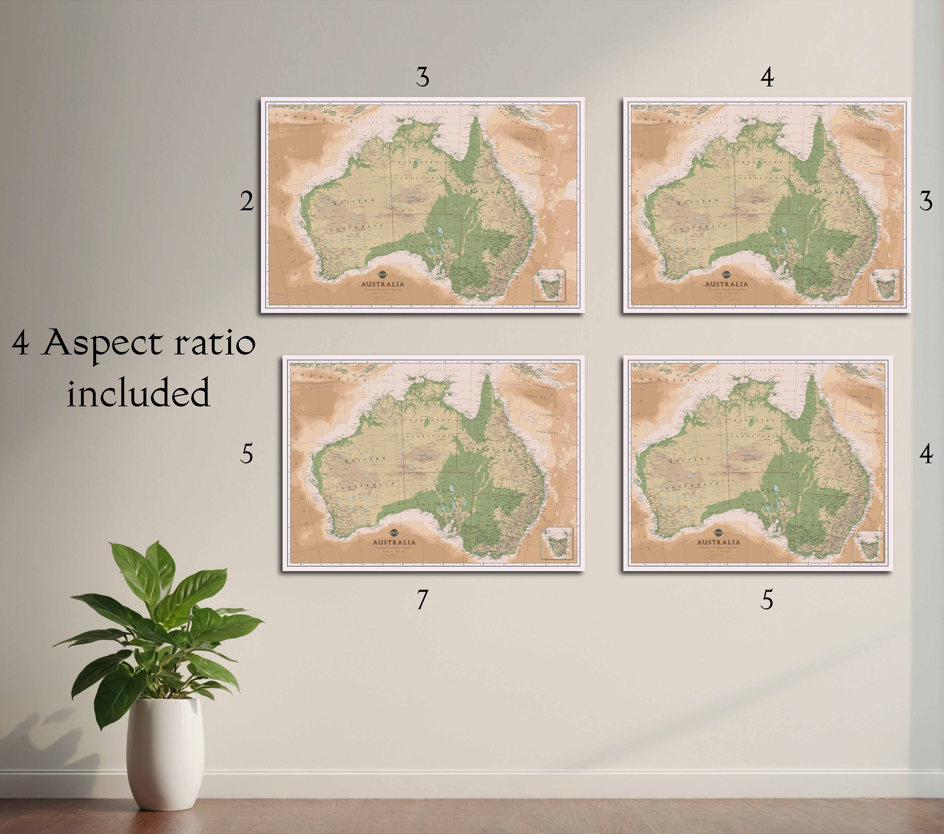 Terrain Map of Australia. Australia Map Wall Art. PRINTABLE Topographic ...
