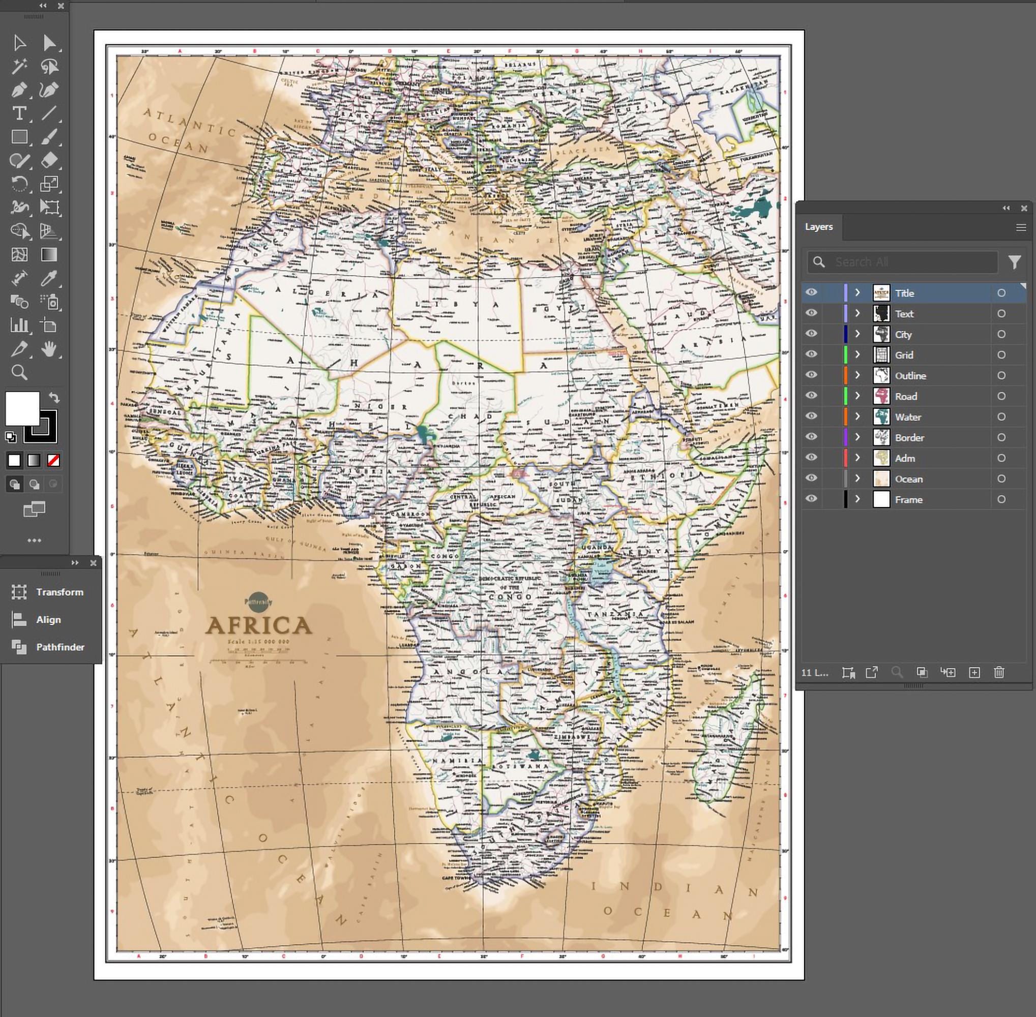 Africa Vector Map. Svg, Ai, Eps, Cdr and Pdf Files Included. Scalable ...