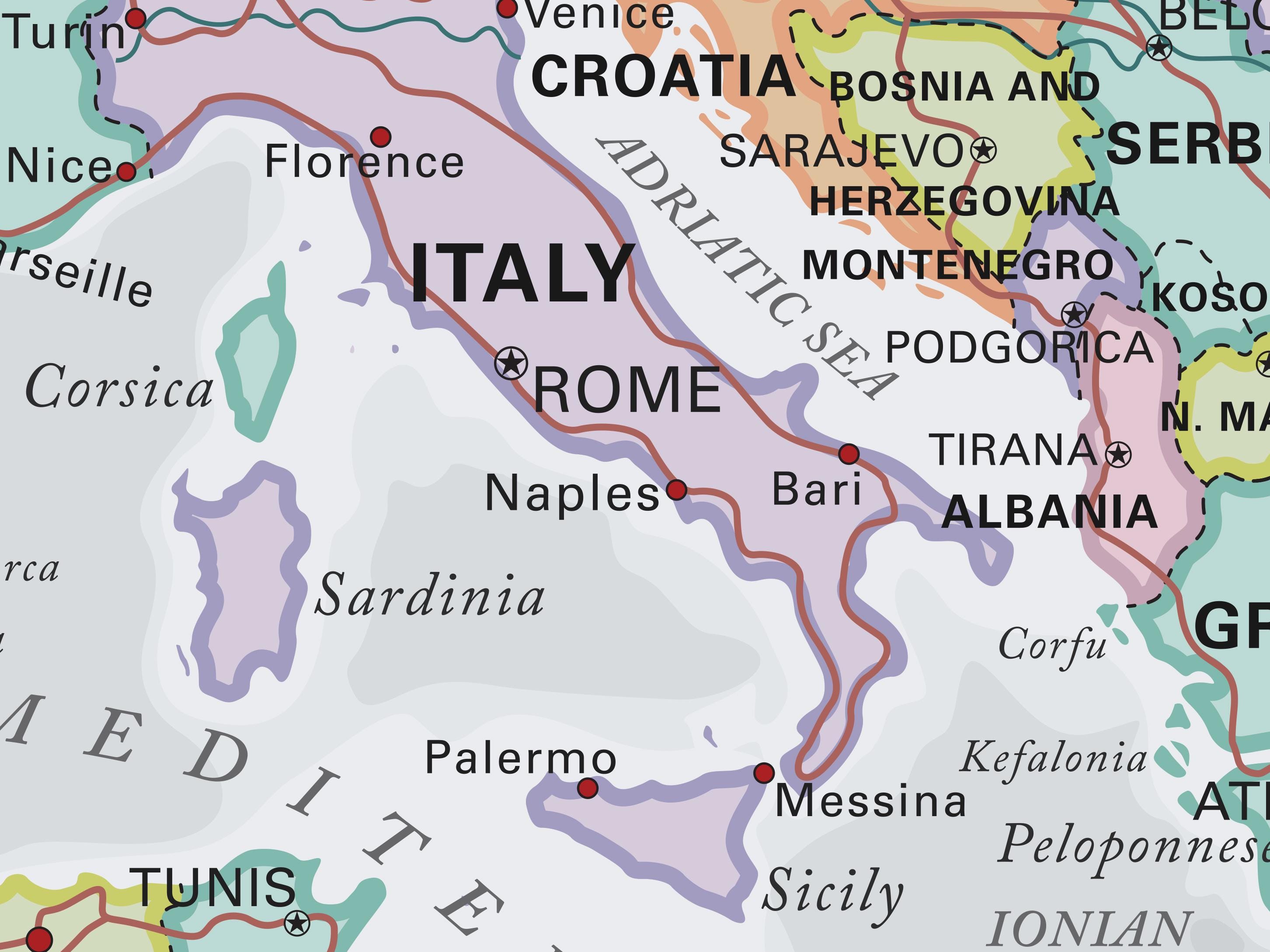 Detailed Political Map of Europe. Large Printable Europe Map Poster ...