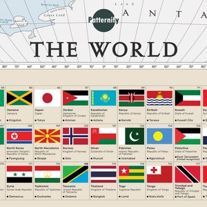 World Map With Flags Printable Map of the World With State Flags ...