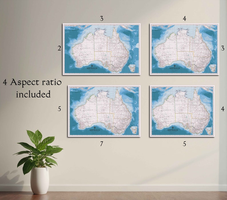 Political Map of Australia. Australia Map Wall Art. PRINTABLE ...