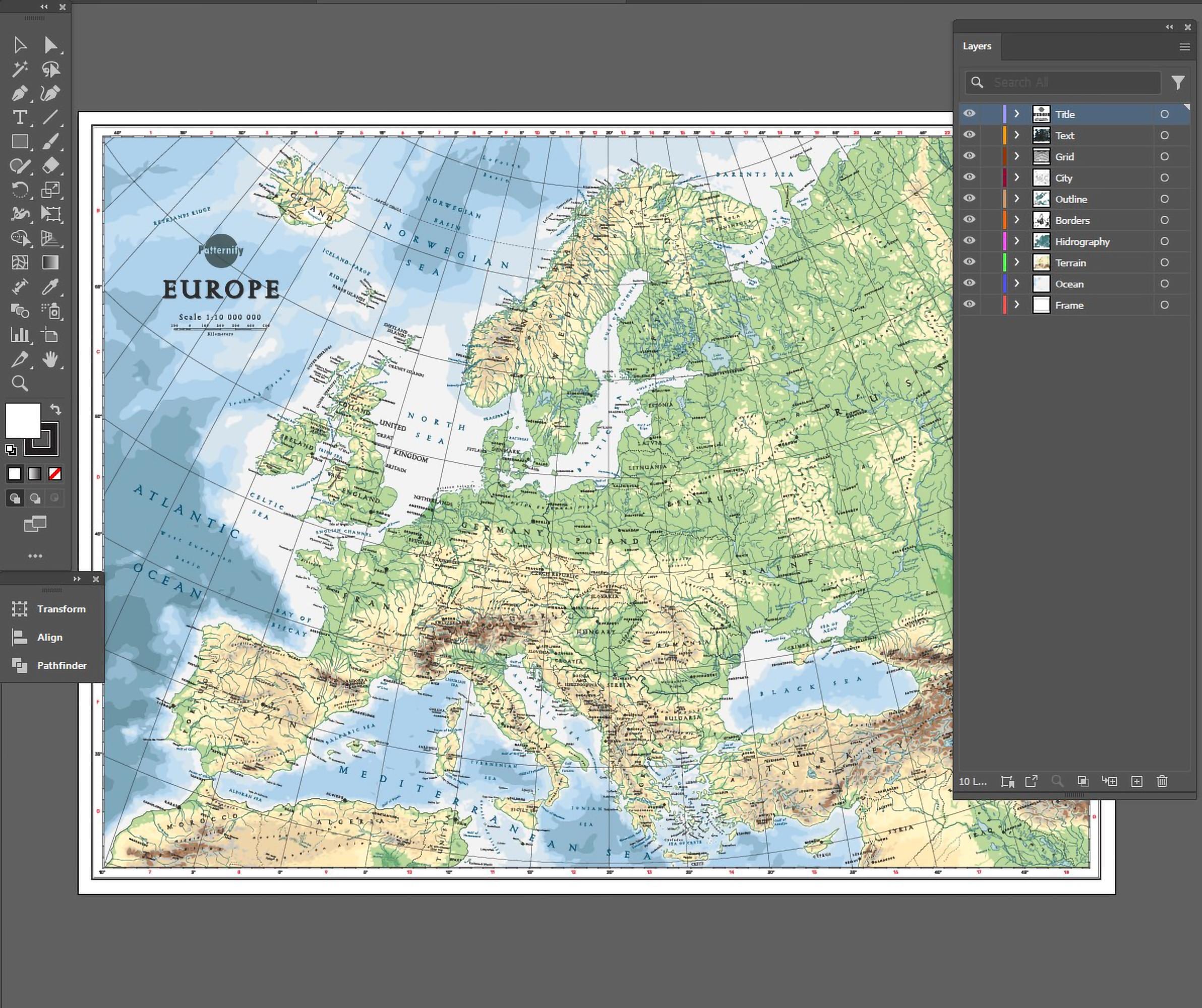 Europe Vector Map. Svg, Ai, Eps, Cdr and Pdf Files Included. Scalable ...