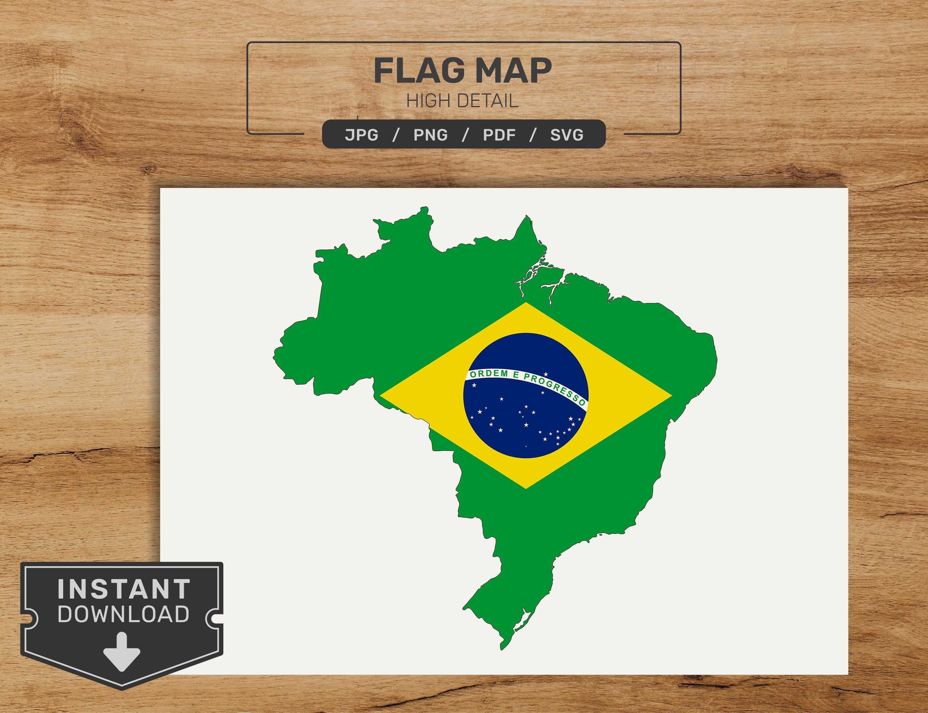 Brazil Map Bundle. Printable Brazilian Map Set. Political, Physical ...
