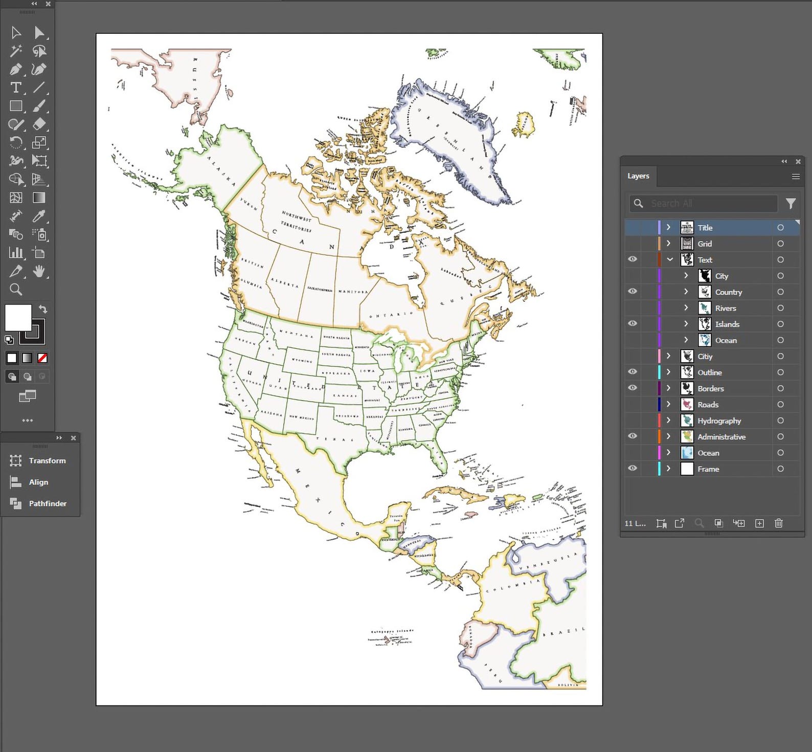 North America Vector Map. Svg, Ai, Eps, Cdr and Pdf Files Included ...