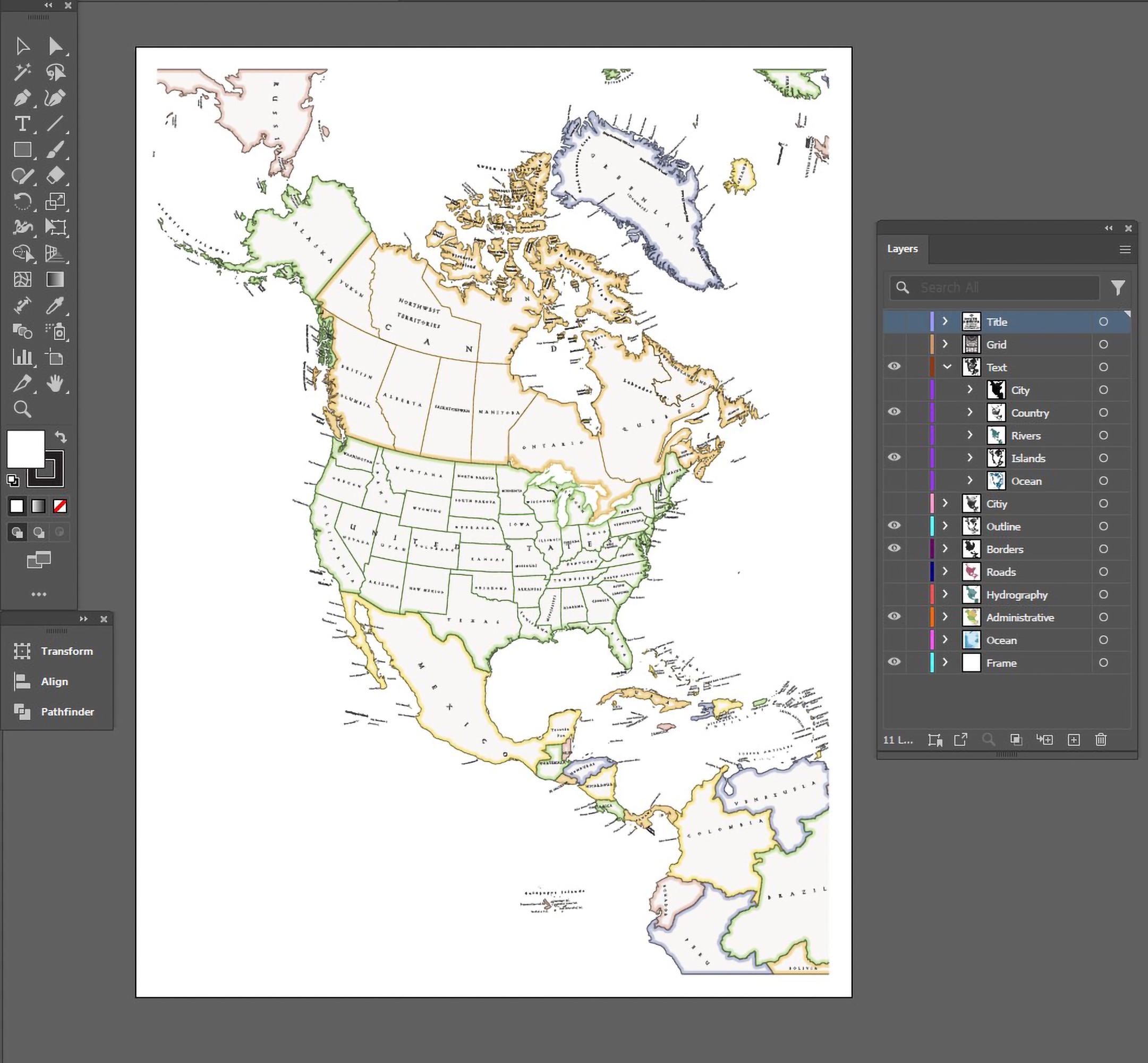 North America Vector Map. Svg, Ai, Eps, Cdr and Pdf Files Included ...