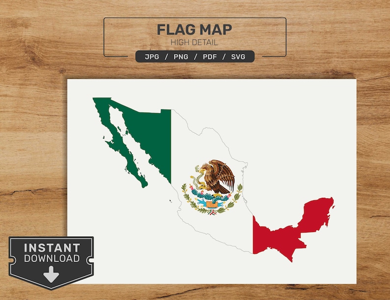 Mexico Map Bundle. Printable Mexican Map Set. Political, Physical ...