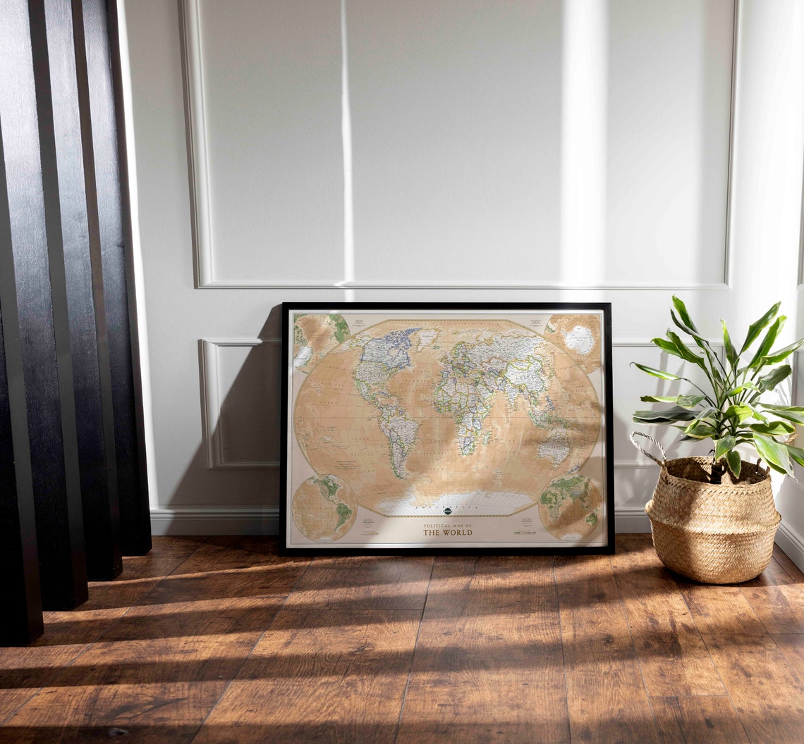 World Map Print Map of the World Wall Art PRINTABLE Detailed World Map ...
