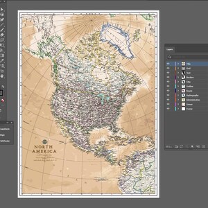 North America Vector Map. Svg, Ai, Eps, Cdr and Pdf Files Included ...