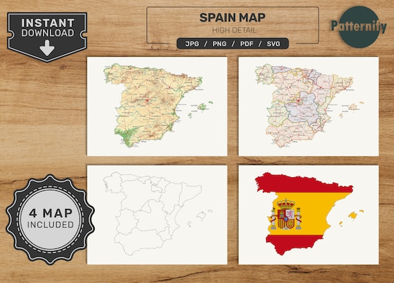 Pdf Map Of Spain
