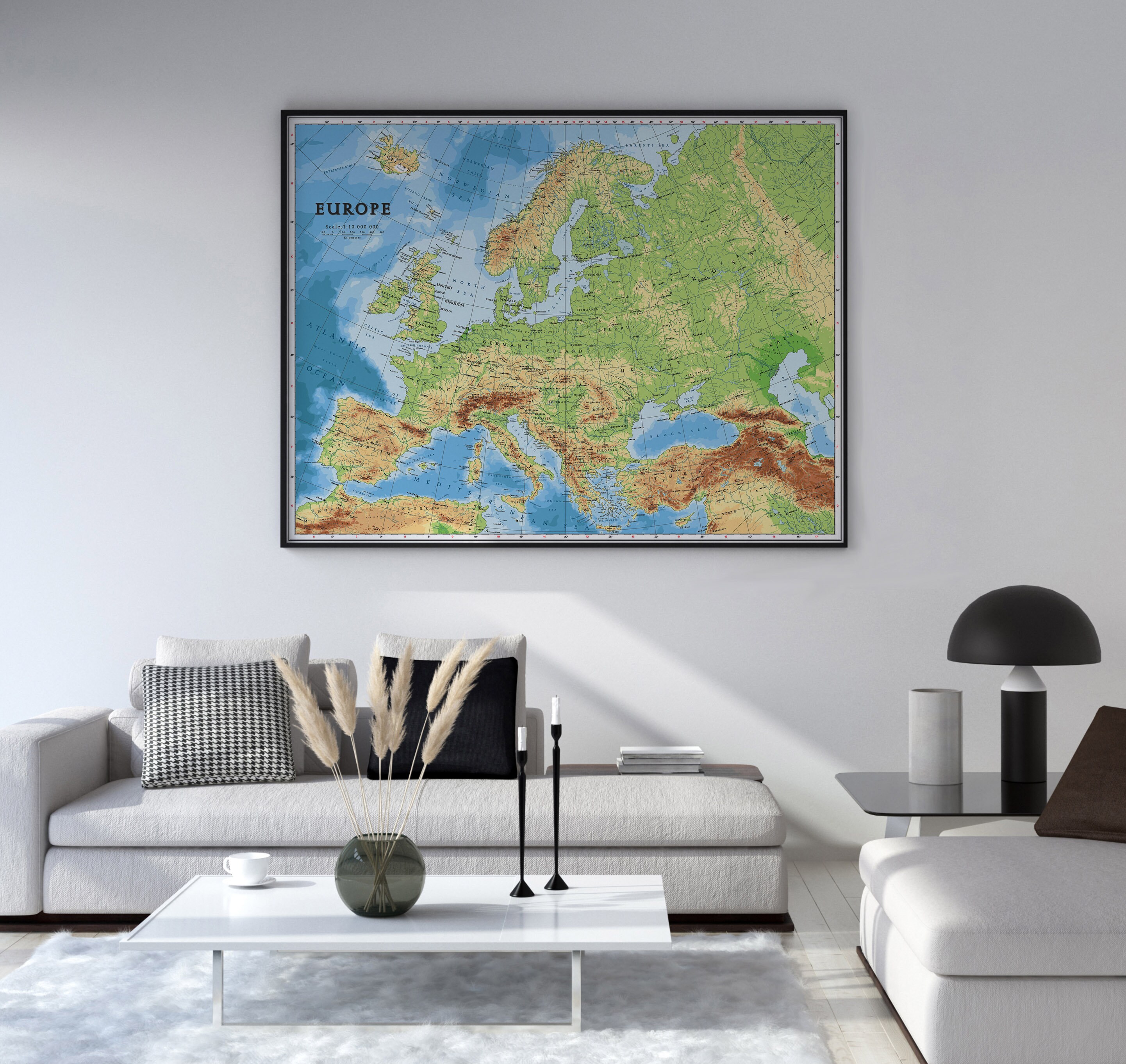 Europe Map Print Europe Map Wall Art PRINTABLE Europe Map - Etsy