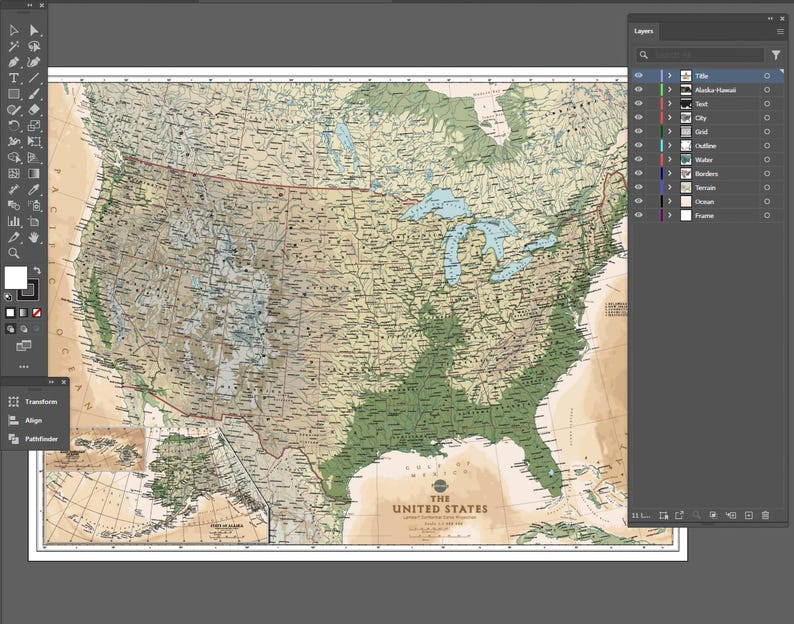 USA Vector Map. Svg, Ai, Eps, Cdr and Pdf Files Included. Scalable ...