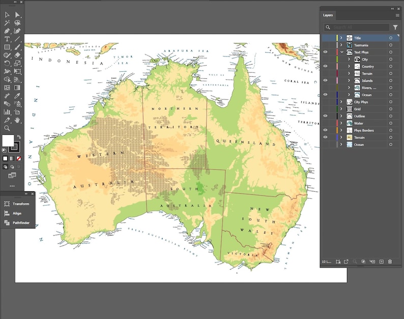 Australia Vector Map. Svg, Ai, Eps, Cdr and Pdf Files Included ...