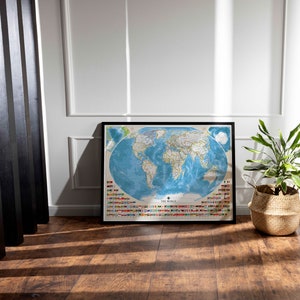 World Map With Flags Printable Map of the World With State Flags ...