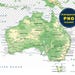 Detailed Physical Map of Australia. Vector Australia Map. Educational ...
