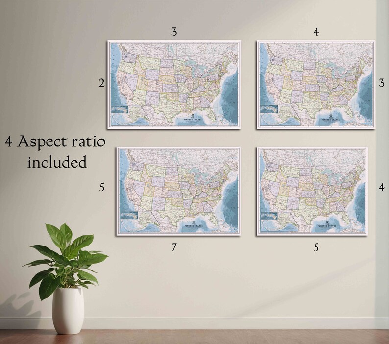 United States Map Print. US Map Wall Art. PRINTABLE United States of ...