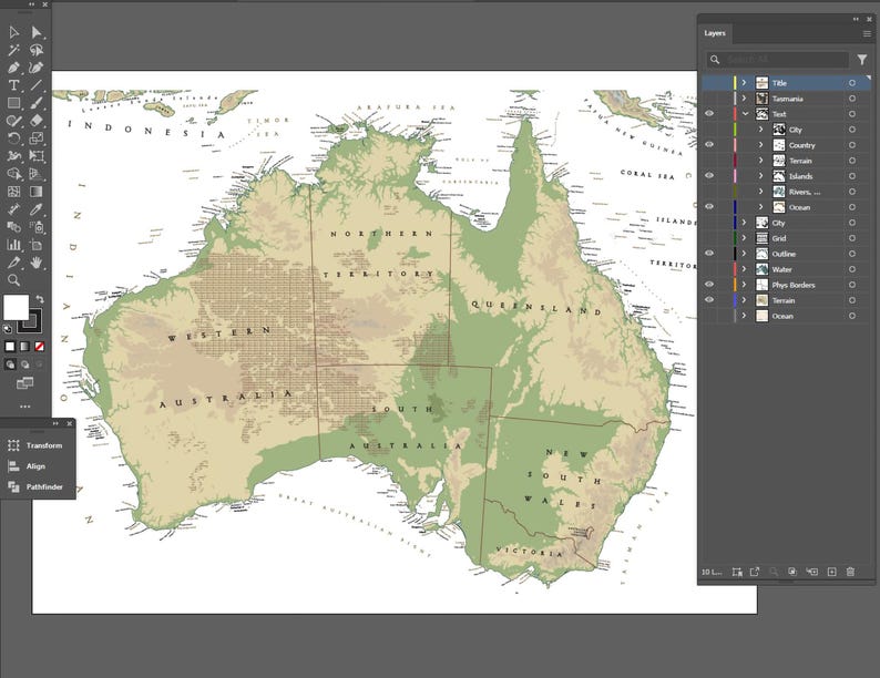 Australia Vector Map. Svg, Ai, Eps, Cdr and Pdf Files Included ...