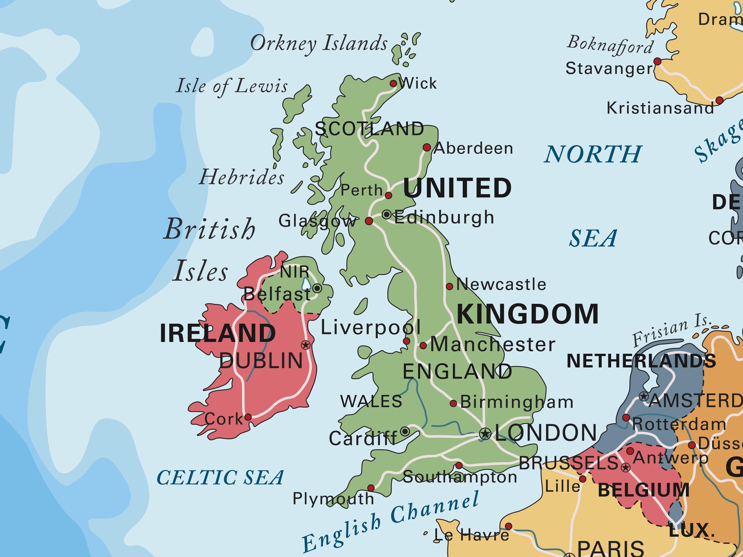 Detailed Political Map of Europe. Large Printable Europe Map Poster ...