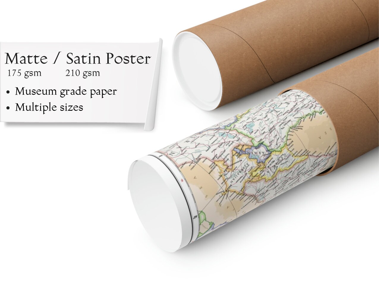 Administrative Map of Europe Europe Map Poster Giclee Print European ...