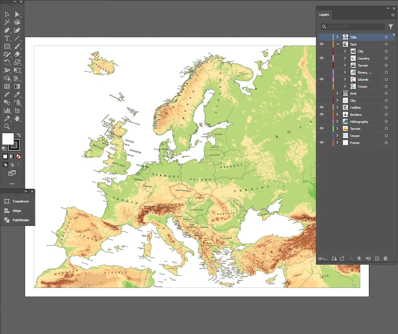 Europe Vector Map. Svg, Ai, Eps, Cdr and Pdf Files Included. Scalable ...