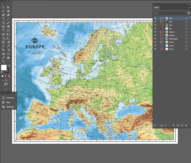 Europe Vector Map. Svg, Ai, Eps, Cdr and Pdf Files Included. Scalable ...