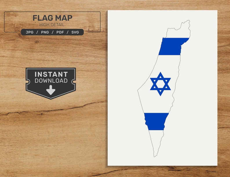 Israel Map Bundle. Printable Israeli Map Set. Political, Physical ...