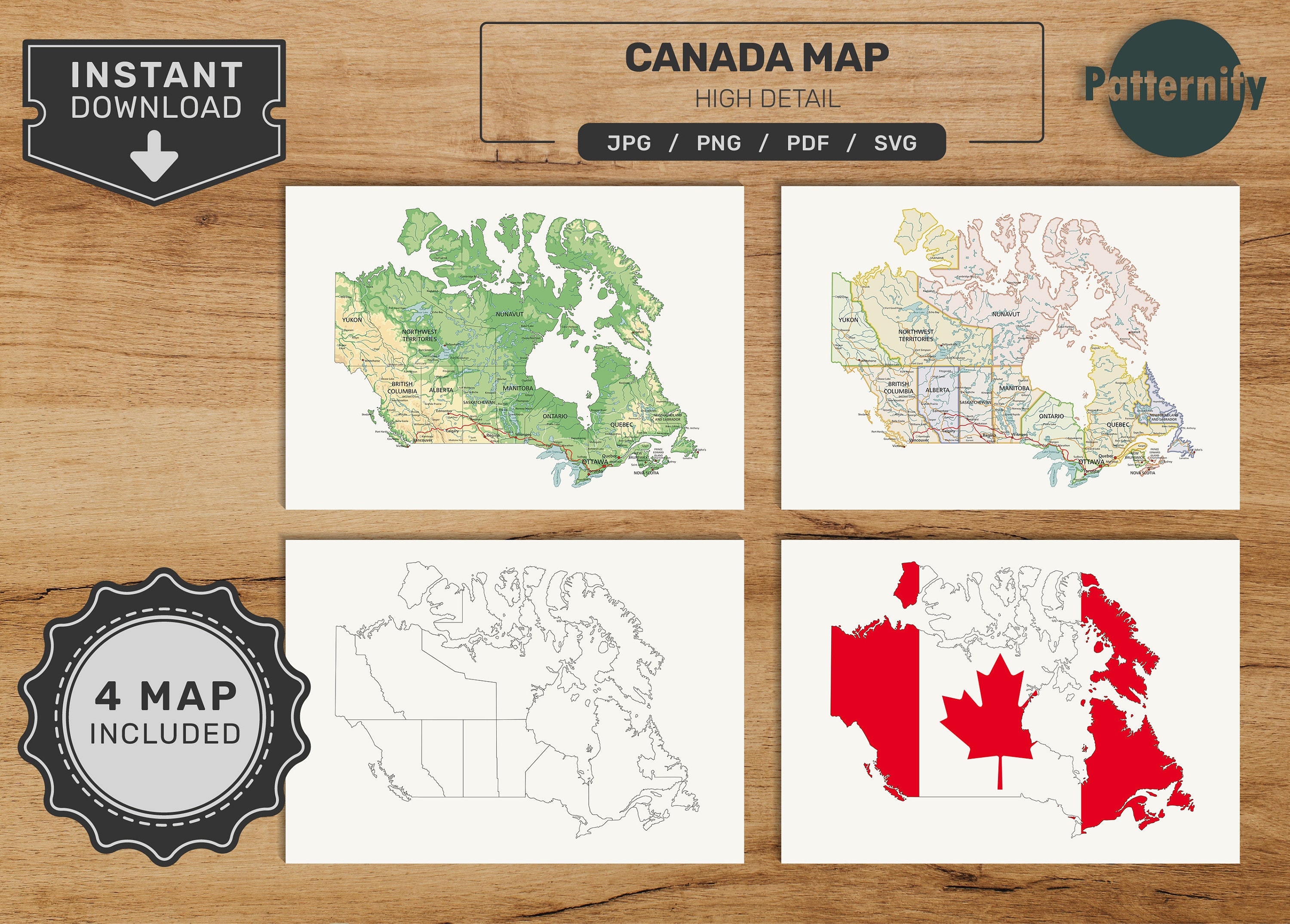 fillable map of canada