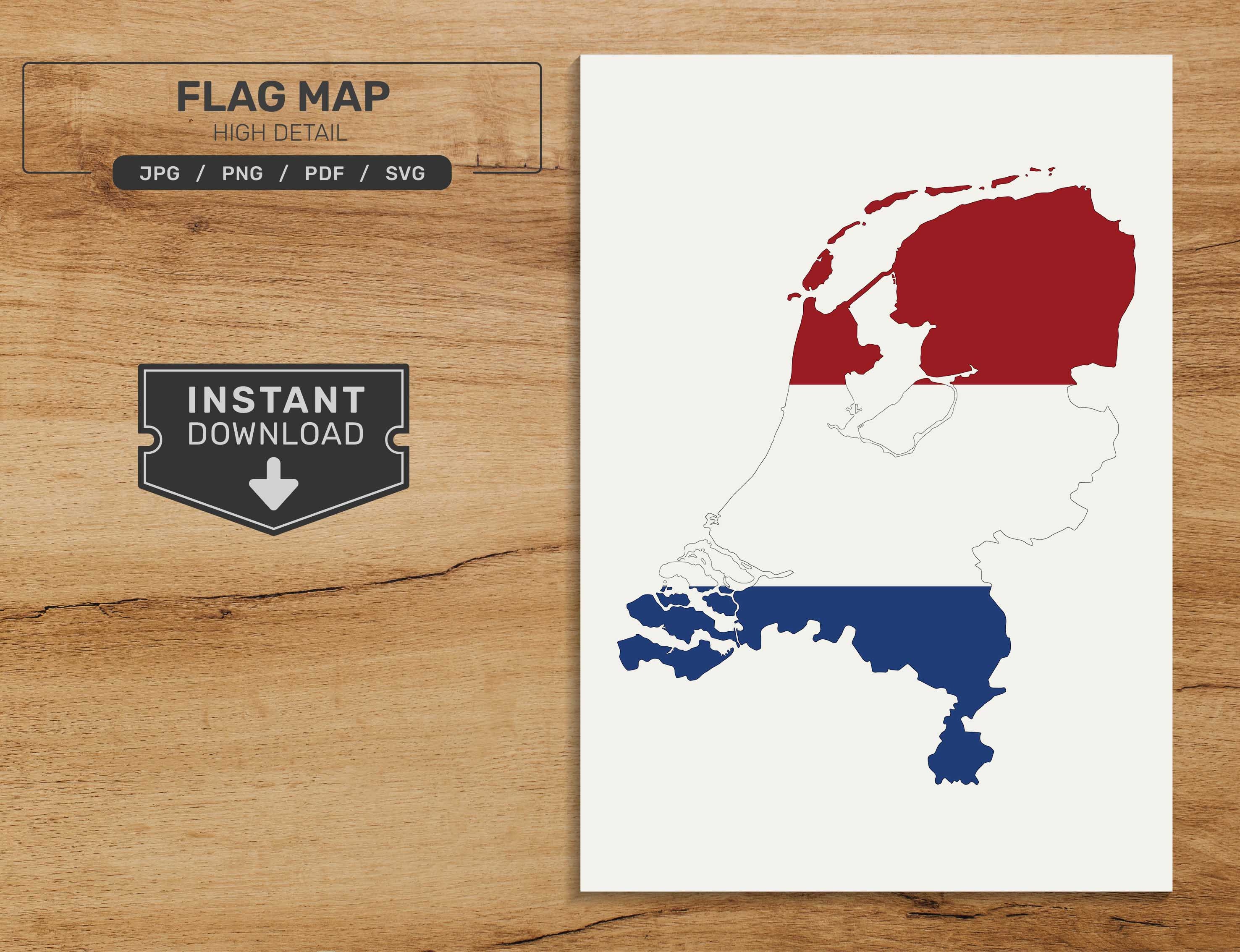 Netherlands Map Bundle. Printable Netherlands Map Set. Political ...