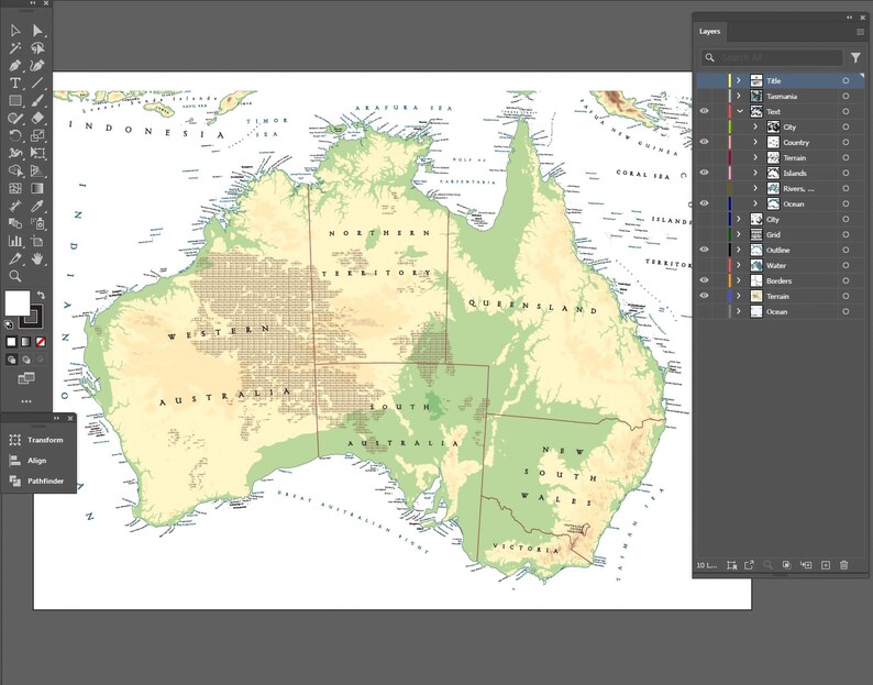 Australia Vector Map. Svg, Ai, Eps, Cdr and Pdf Files Included ...