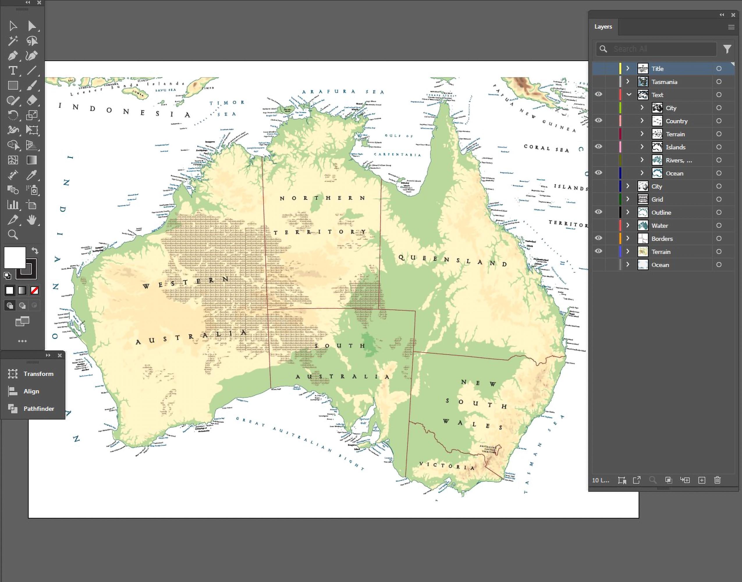 Australia Vector Map. Svg, Ai, Eps, Cdr and Pdf Files Included ...