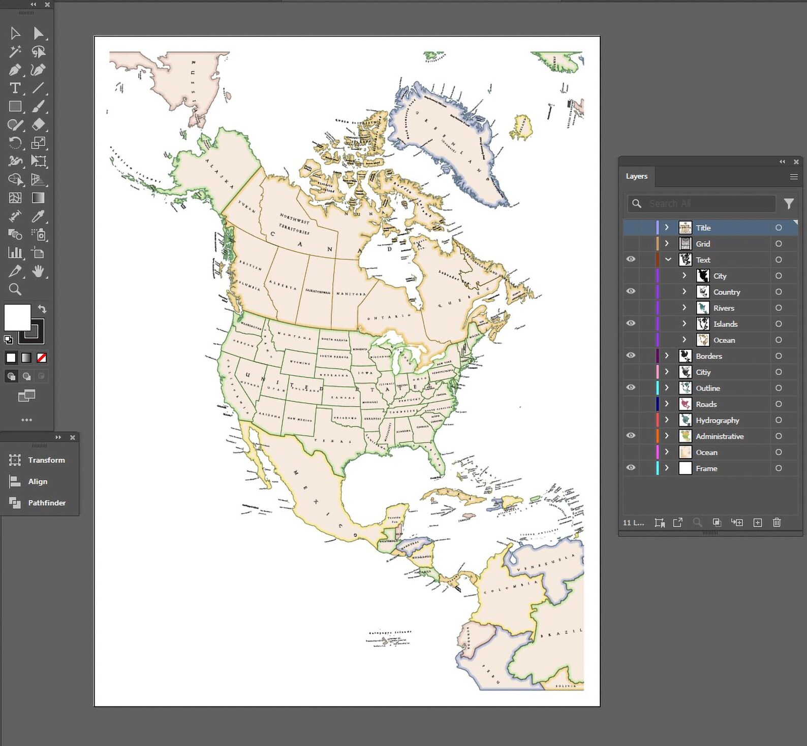 North America Vector Map. Svg, Ai, Eps, Cdr and Pdf Files Included ...