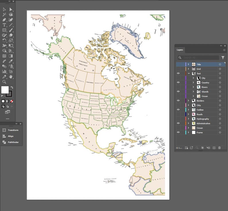 North America Vector Map. Svg, Ai, Eps, Cdr and Pdf Files Included ...