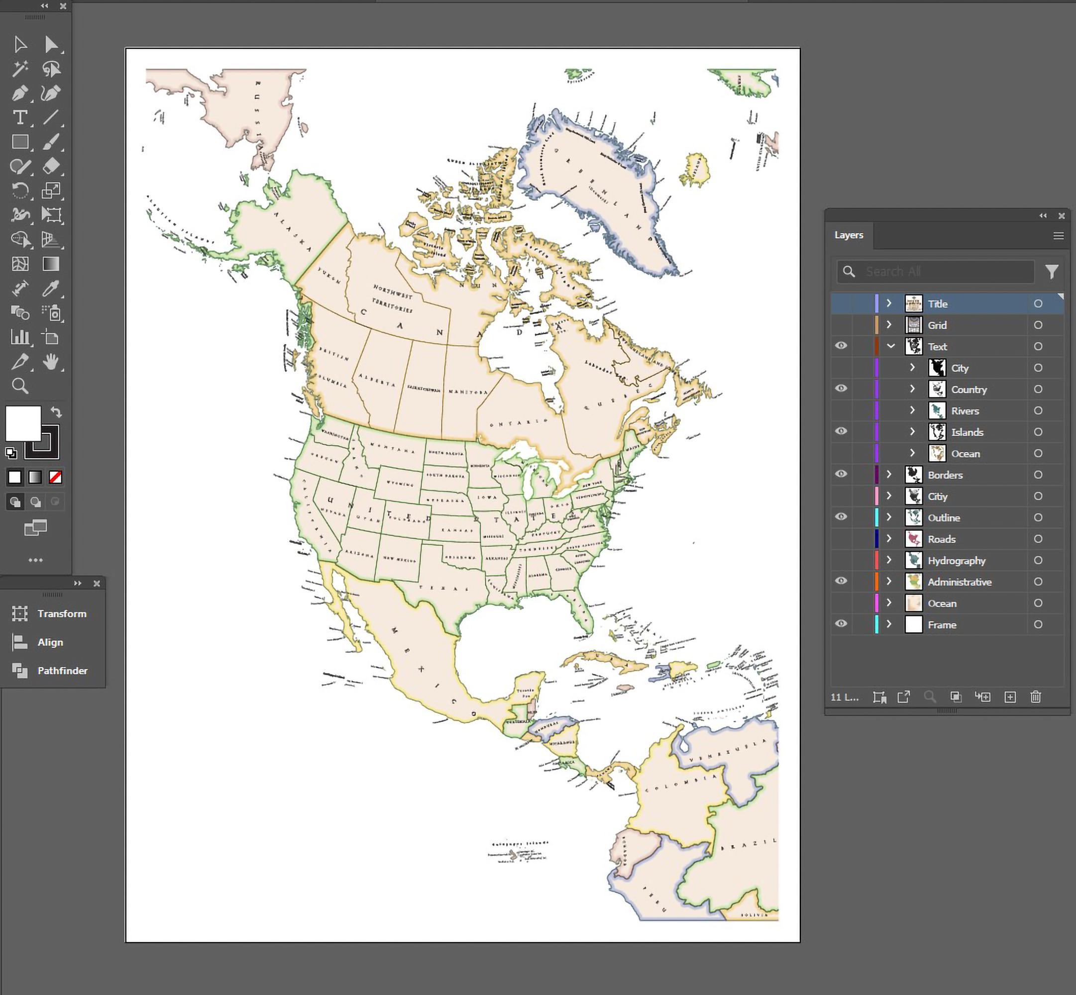 North America Vector Map. Svg, Ai, Eps, Cdr and Pdf Files Included ...