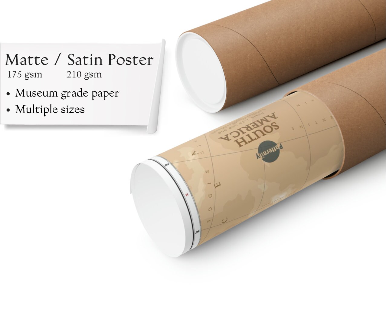 Administrative Map of South America South America Map Poster Giclee ...