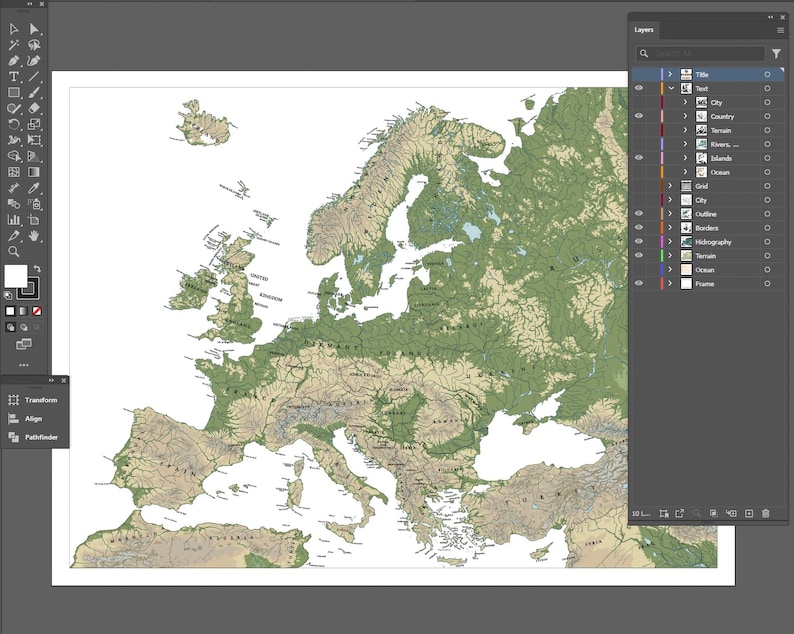 Europe Vector Map. Svg, Ai, Eps, Cdr and Pdf Files Included. Scalable ...