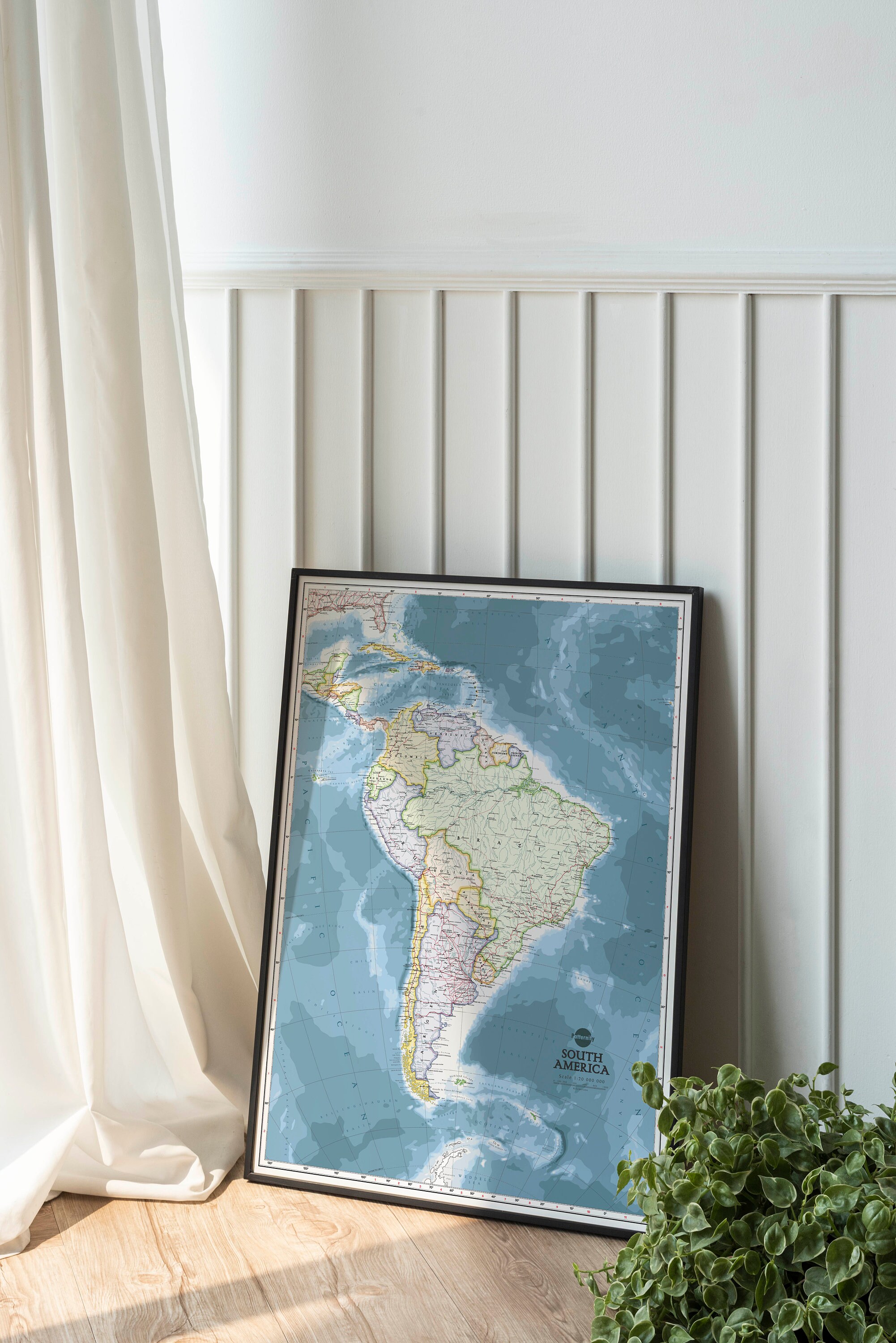 Administrative Map of South America | South America Map Poster Giclee ...