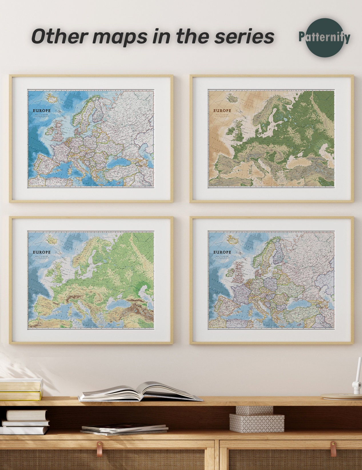 Europe Map Print Europe Map Wall Art PRINTABLE Europe Map - Etsy