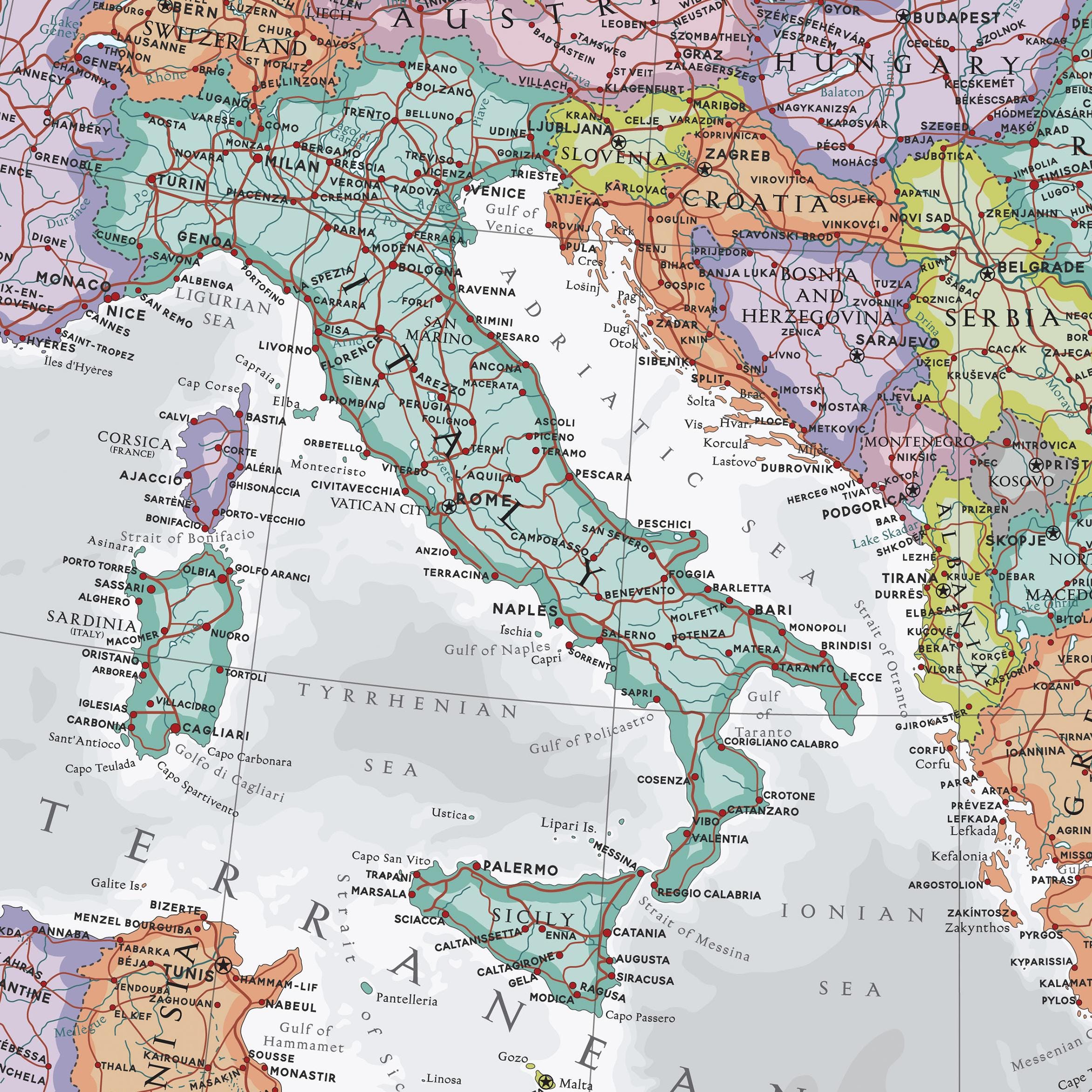 Europe Vector Map. Svg, Ai, Eps, Cdr and Pdf Files Included. Scalable ...