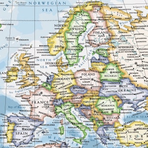 World Map Print Map of the World Wall Art PRINTABLE Detailed World Map ...