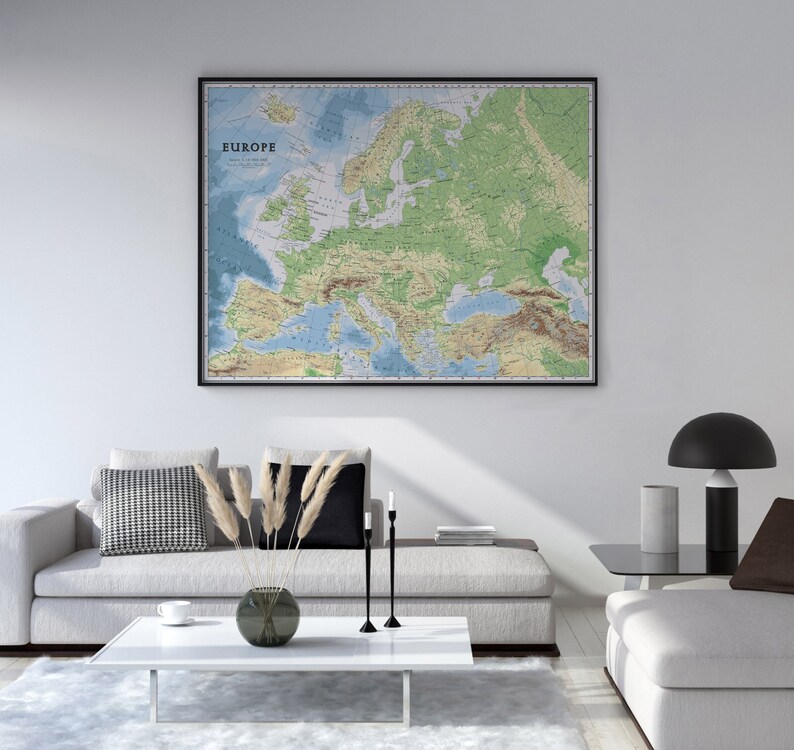 Europe Map Print Europe Map Wall Art PRINTABLE Europe Map - Etsy