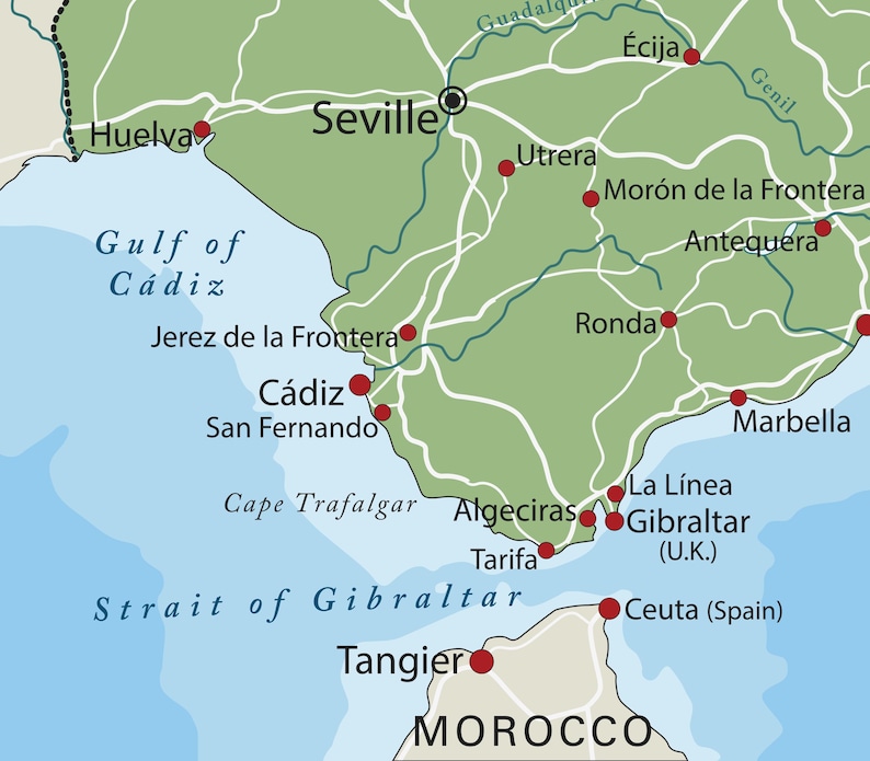 Spain Political Map. Educational Detailed Spanish Map Poster With ...
