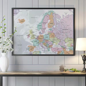 Detailed Political Map of Europe. Large Printable Europe Map Poster ...