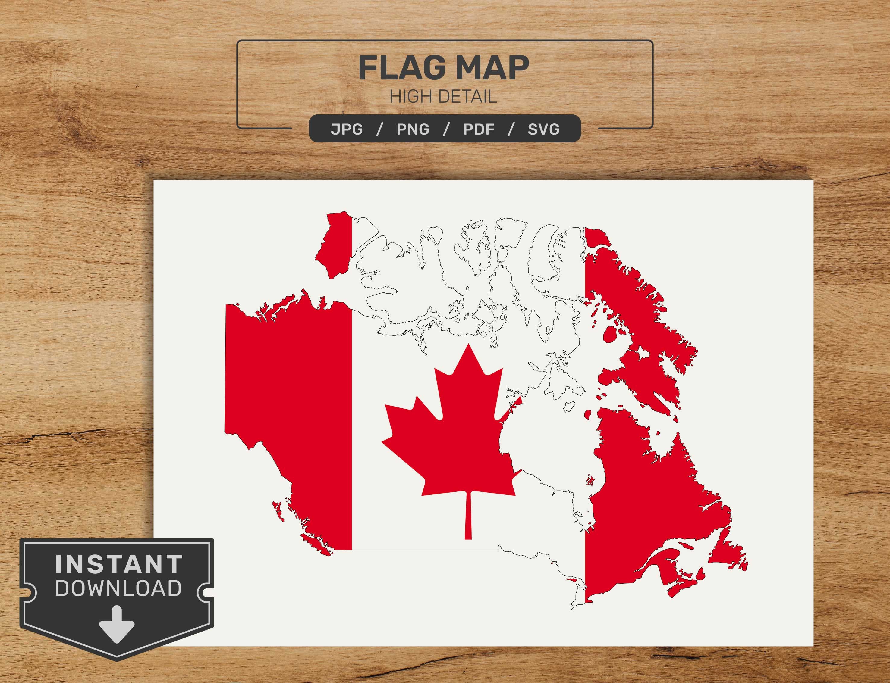 Canada Map Bundle. Printable Canadian Map Set. Political, Physical ...