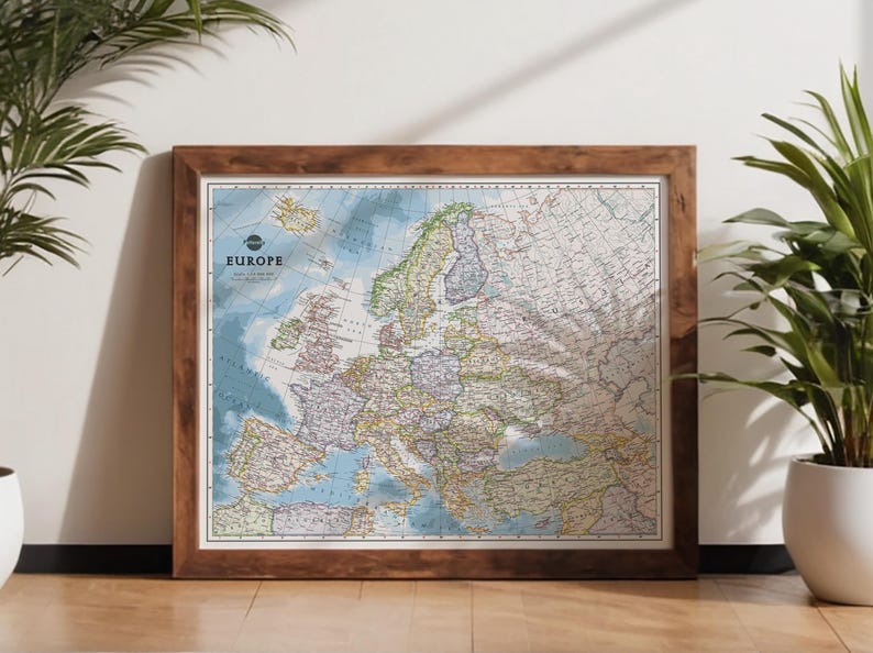 Europe Political Map Print. High-resolution PRINTABLE Europe Map. EU ...
