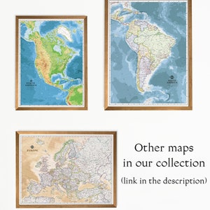 Terrain Map of Europe | Europe Map Poster Giclee Print | European ...