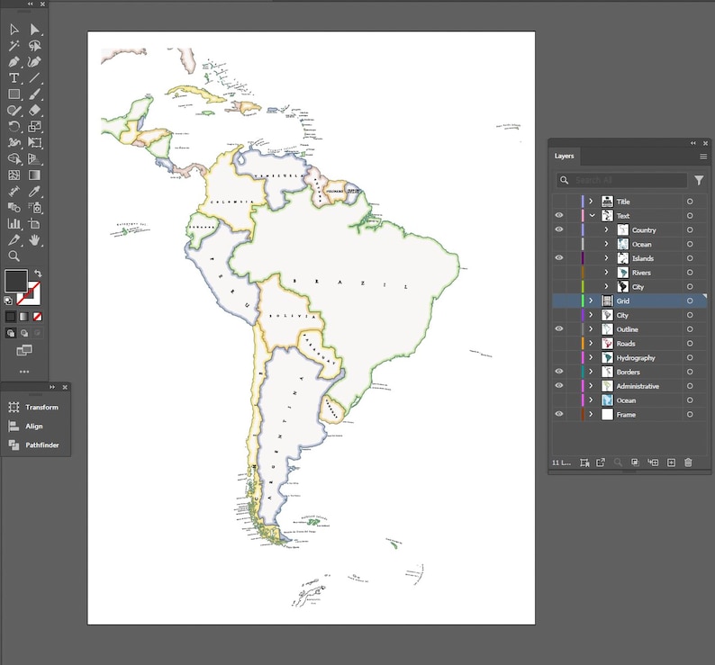 South America Vector Map. Svg, Ai, Eps, Cdr and Pdf Files Included ...