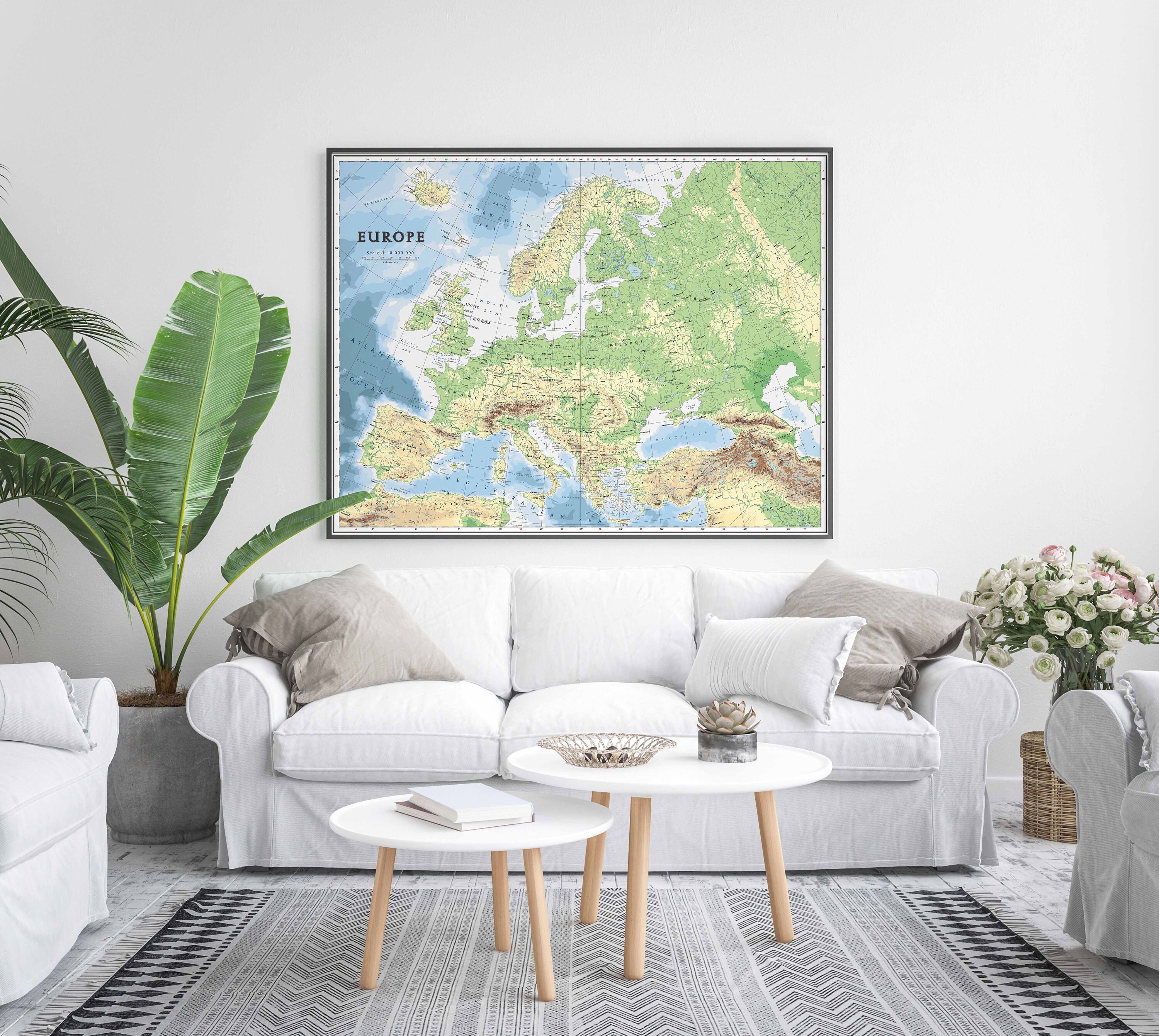 Europe Map Print Europe Map Wall Art PRINTABLE Europe Map - Etsy