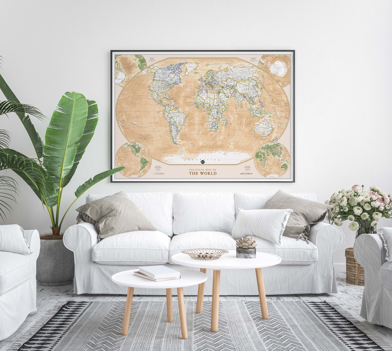 World Map Print Map of the World Wall Art PRINTABLE Detailed World Map ...