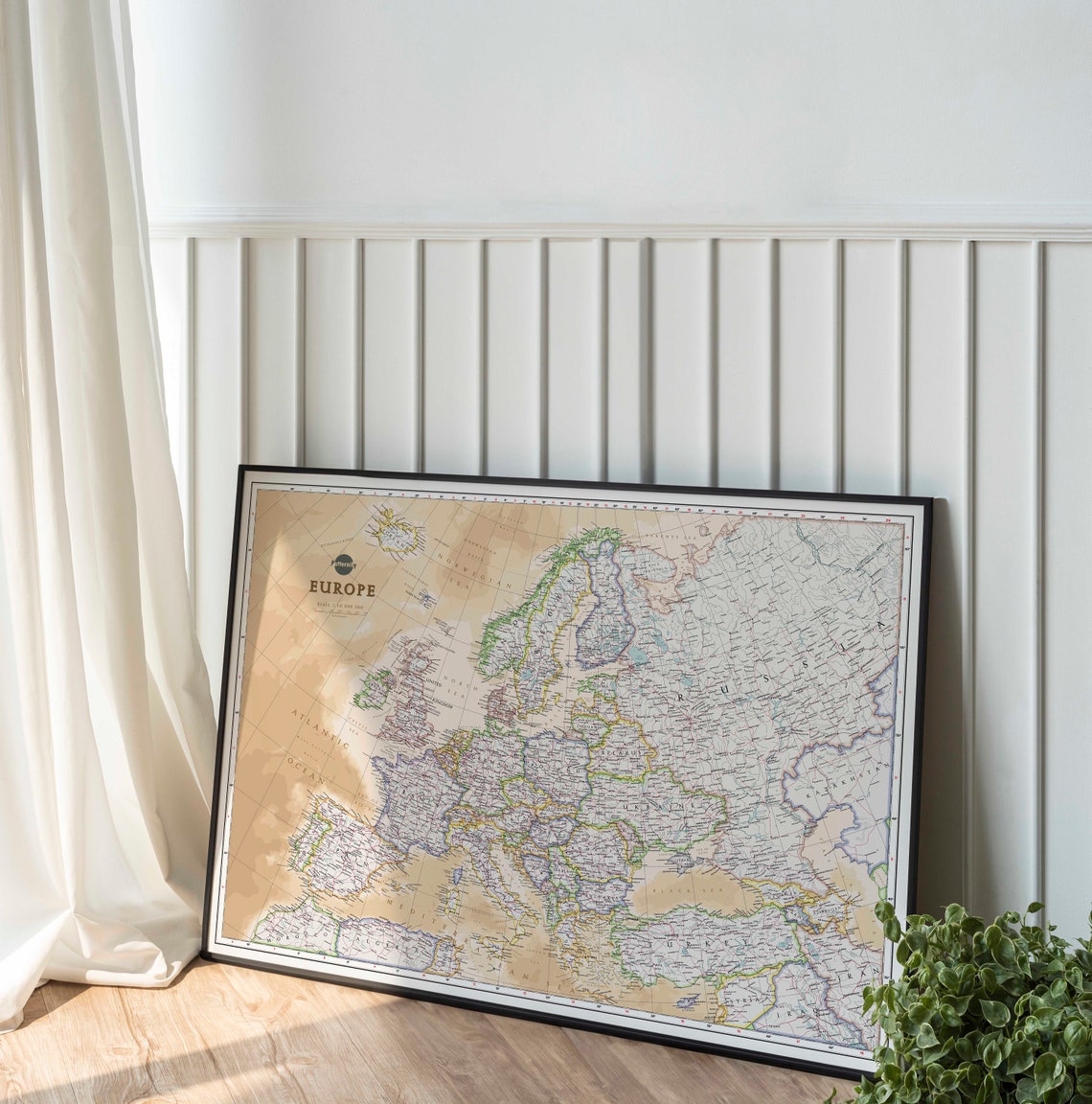 Administrative Map of Europe Europe Map Poster Giclee Print European ...