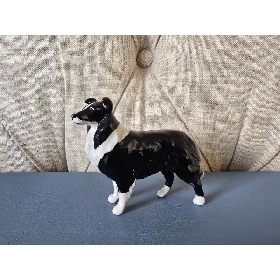 Vintage Border Collie Sheepdog Figurine Ceramic Dog Beswick Style ...
