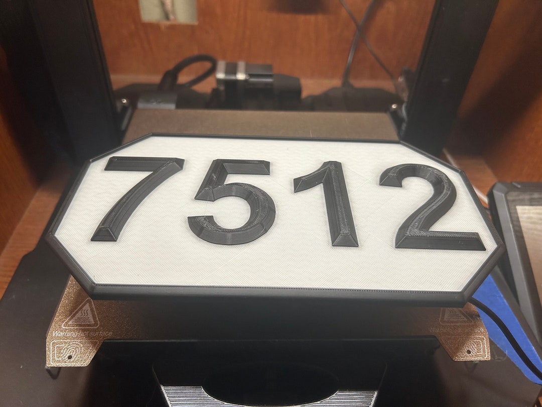 House Number Address Plaque, Multi-color 3d Printed 5x9 Inch Glow in ...